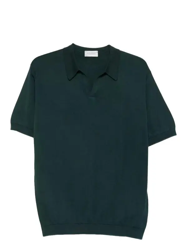 John Smedley Noah Polo-collar T-shirt - Green