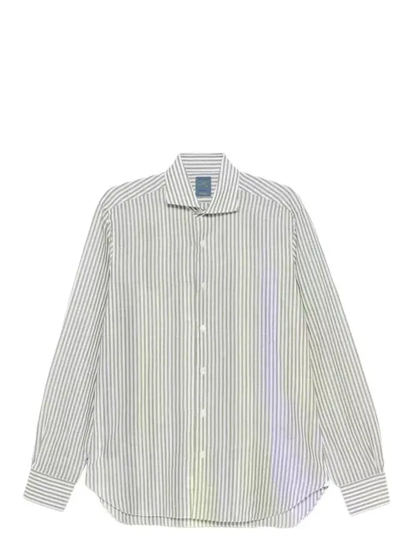 BARBA NAPOLI Striped Shirt - Green
