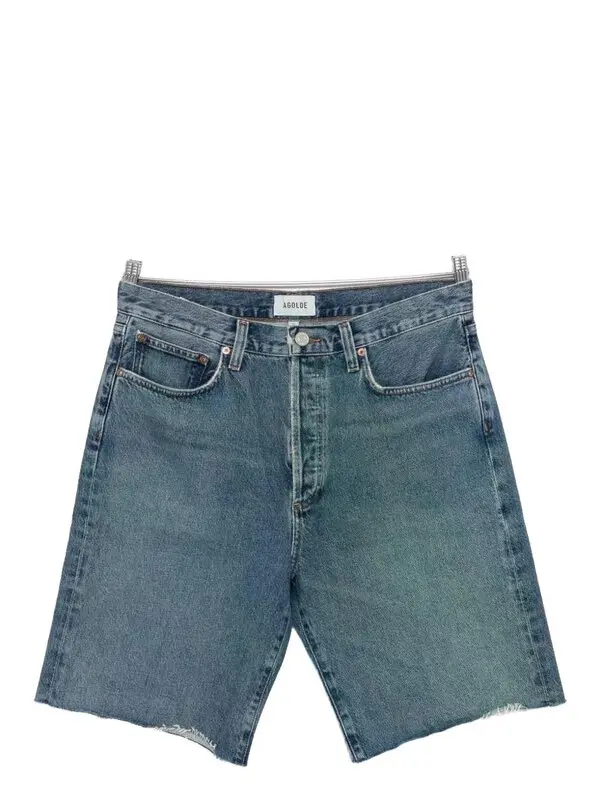 AGOLDE Anson Frayed Shorts - Blue