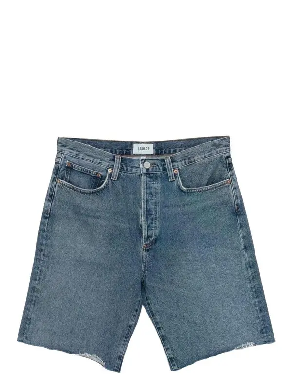 AGOLDE Anson Frayed Shorts - Blue