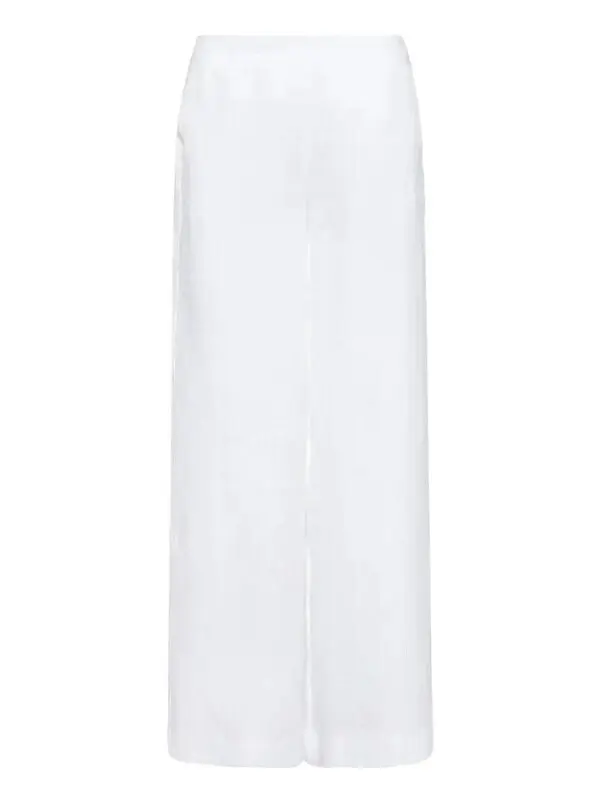 Marella Wide-leg Linen Trousers - White