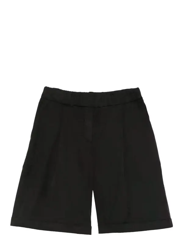 VIA MASINI 80 Turn-up Hem Shorts - Black