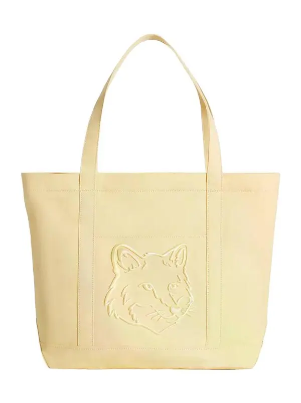 Maison Kitsuné Large Fox Head Tote Bag - Yellow