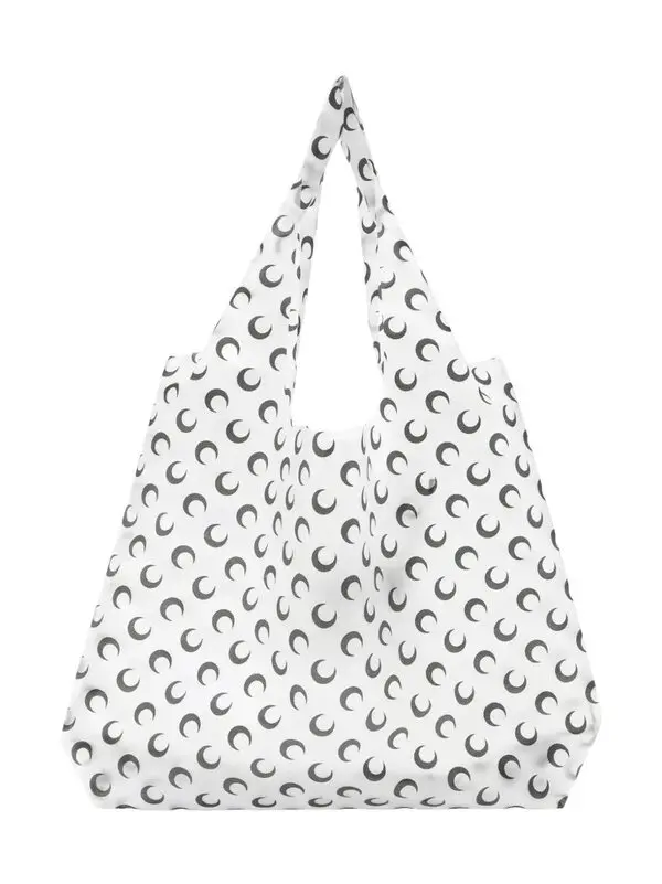 MARINE SERRE Moon-print Tote - White