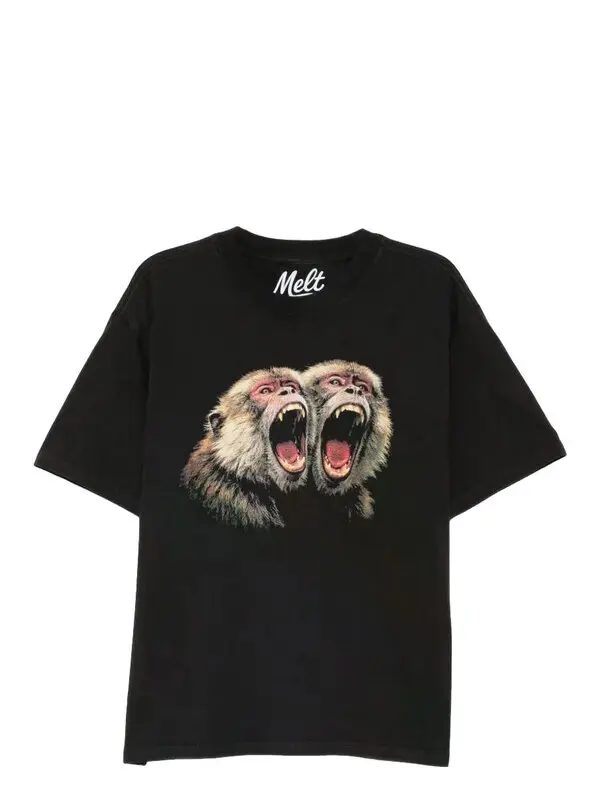 MELT Monkey-print T-shirt - Black