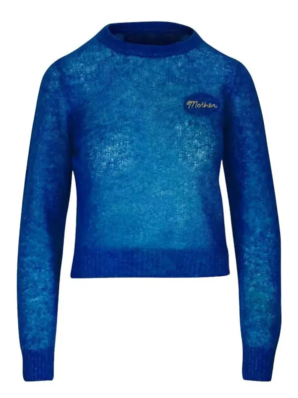 MOTHER Alpaca Crewneck Sweater - Blue
