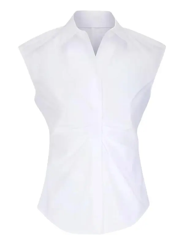 Lafayette 148 New York Gathered Shirt - White