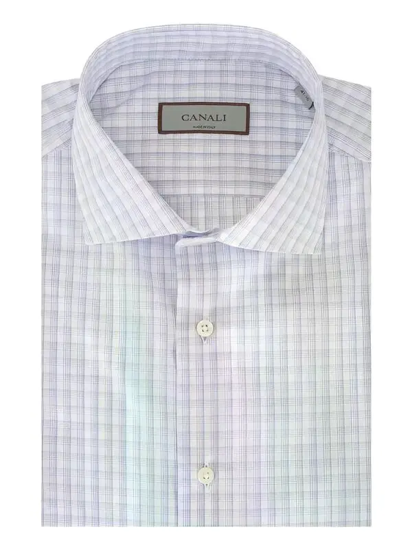 Canali Checked Shirt - White