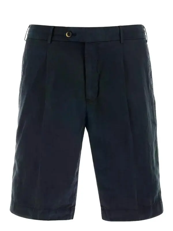 PT TORINO Pleated Bermuda Shorts - Blue