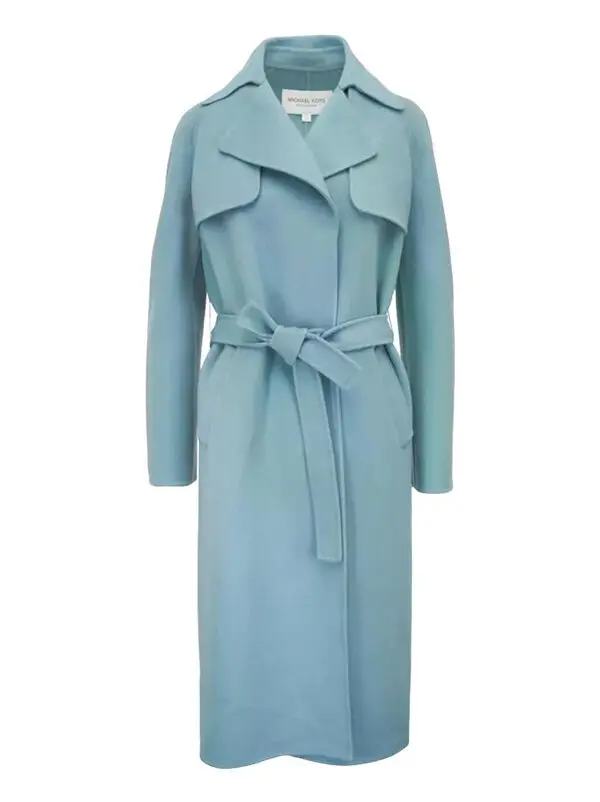 Michael Kors Belted Long Coat - Blue