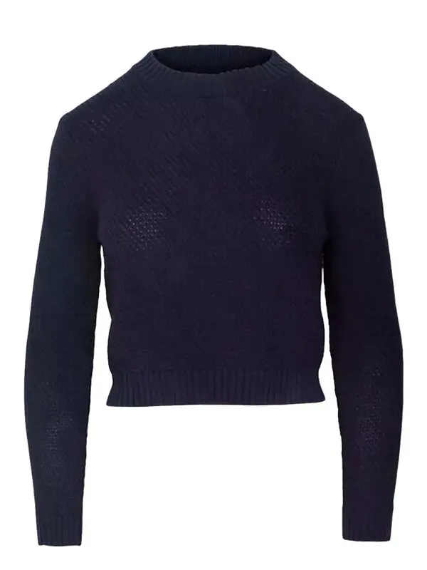 Altuzarra Knitted Cropped Sweater - Blue