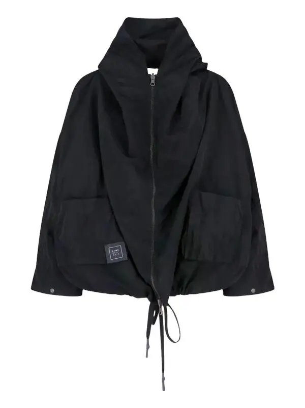 KIMONORAIN Hooded Zip-up Jacket - Black