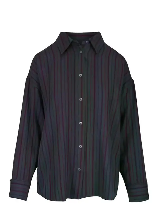 THE ELDER STATESMAN Striped Button-up Shirt - Grey