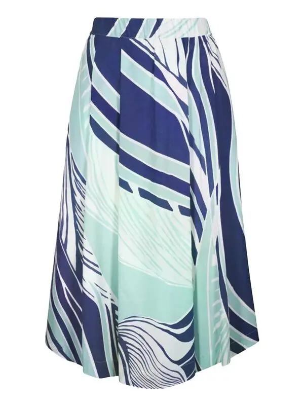 Antonelli Firenze Printed Midi Skirt - Blue