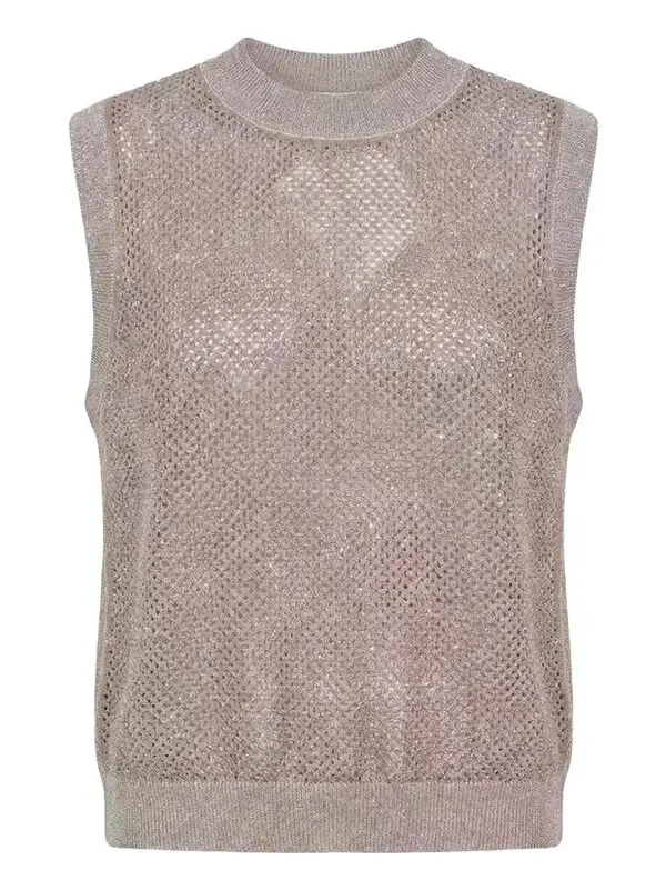 Peserico Open-knit Vest - Neutrals