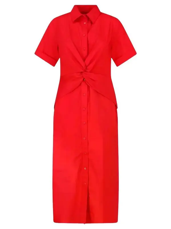 Ralph Lauren Knot Shirt Dress - Red
