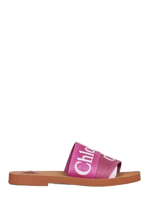 Chloé Logo-print Sandals - Pink