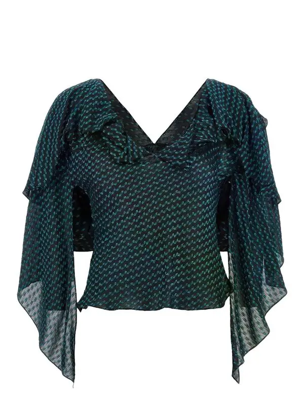 KIKO KOSTADINOV Plexus Crinkled Blouse - Blue