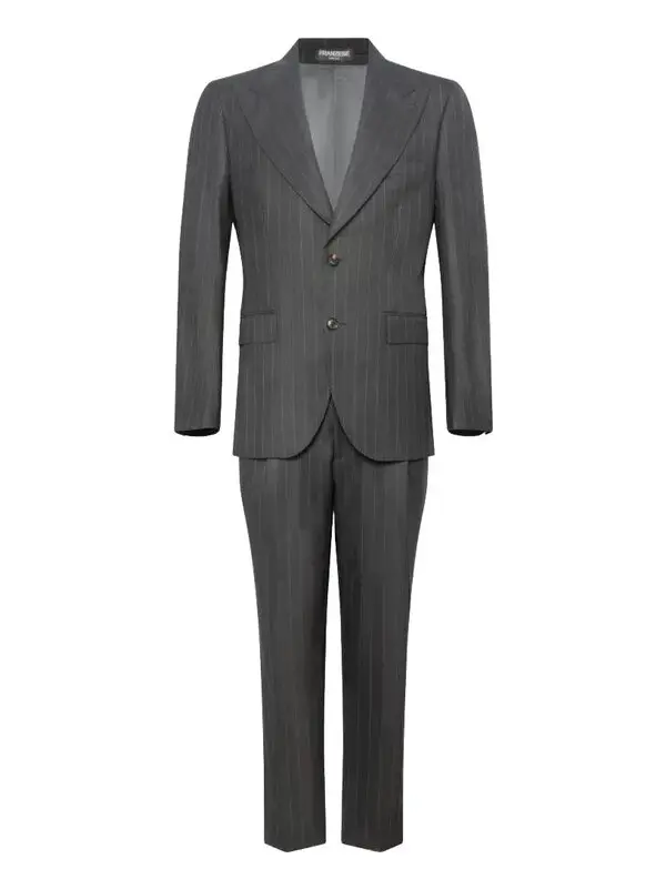FRANZESE COLLECTION Bugatti Pinstriped Suit - Grey