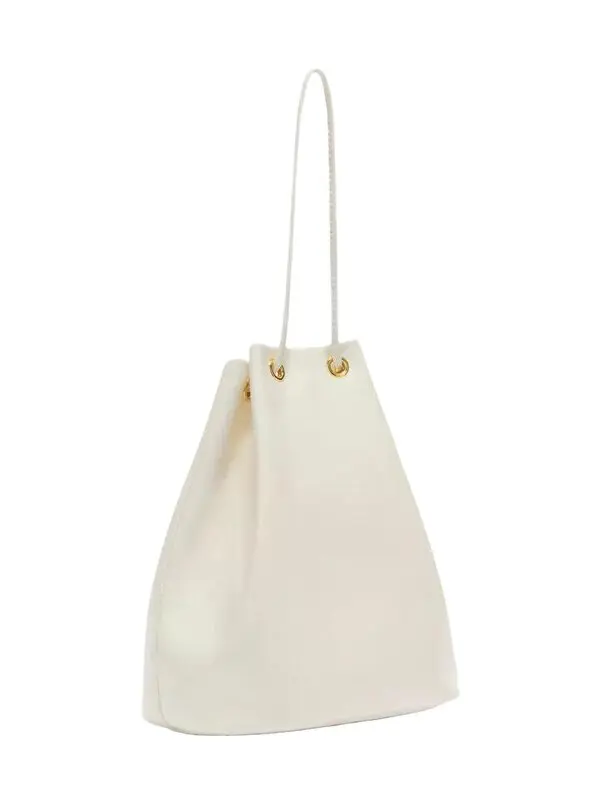 Furla Sfera Drawstring Bucket Bag - White