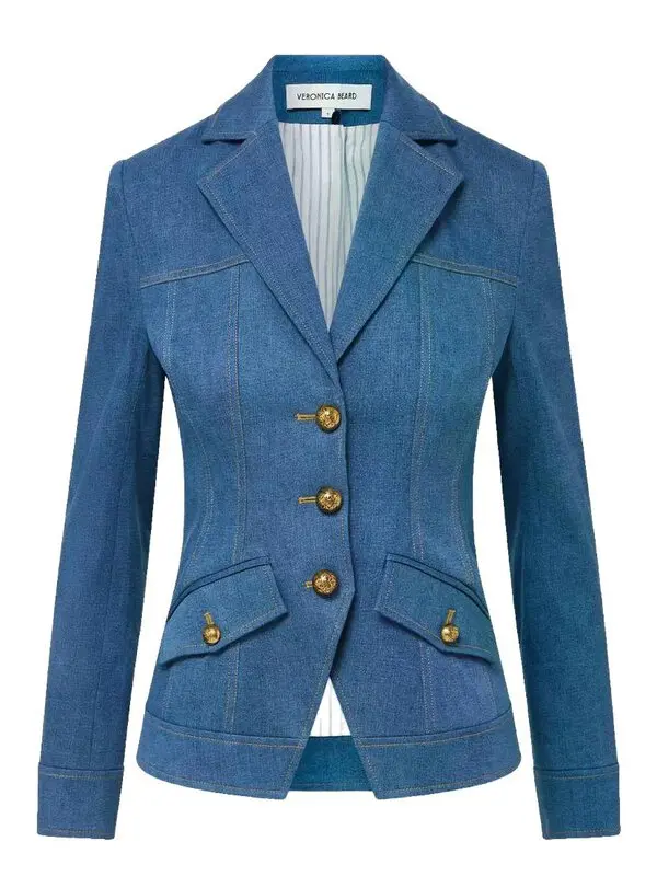 Veronica Beard Randy Denim Blazer - Blue