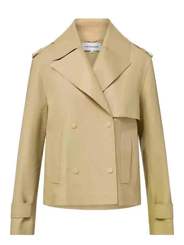 Veronica Beard Heathcliff Cropped Trench Coat - Neutrals