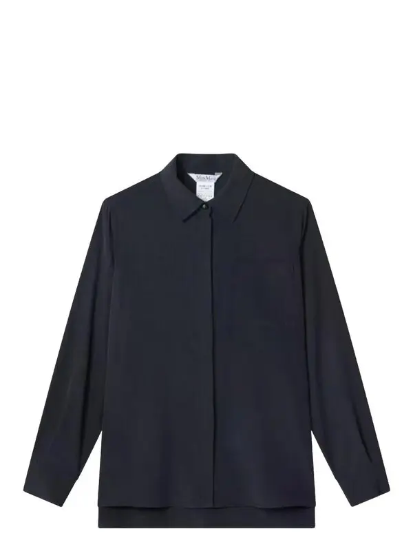 Max Mara Patch-pocket Long-sleeve Shirt - Blue