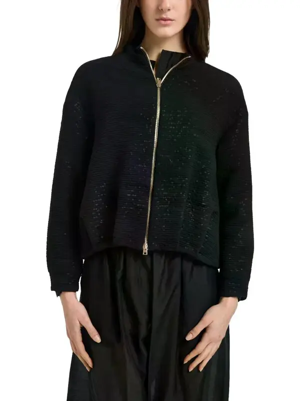 Herno Textured Embellished Jacket - Black