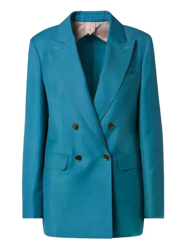 Max Mara Double-breasted Jacket - Blue