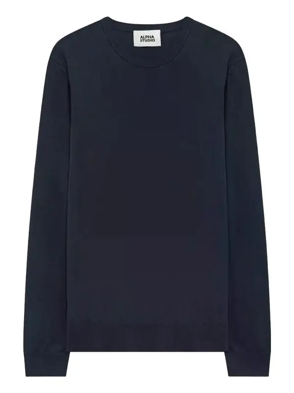 Alpha Studio Crew Neck Sweater - Blue