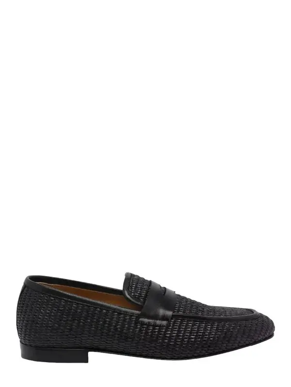 STUART WEITZMAN Dino Almond-toe Loafers - Black