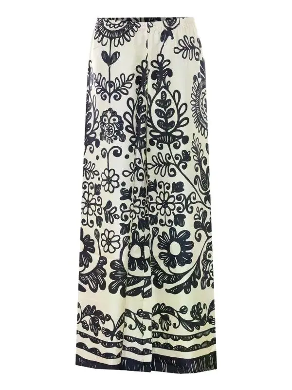 MAURIZIO PECORARO Floral-print Trousers - Blue