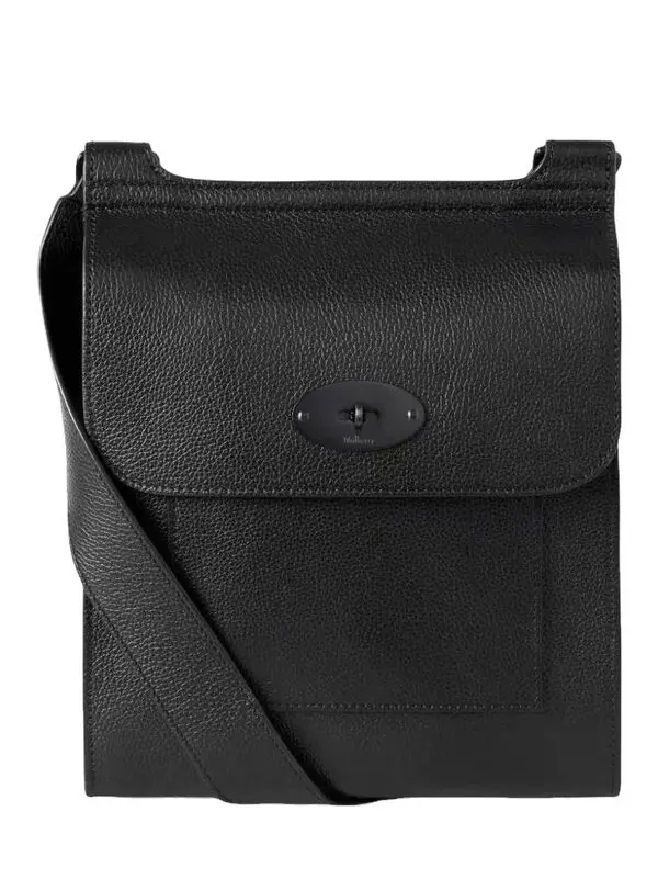 Mulberry Grained Crossbody Bag - Black