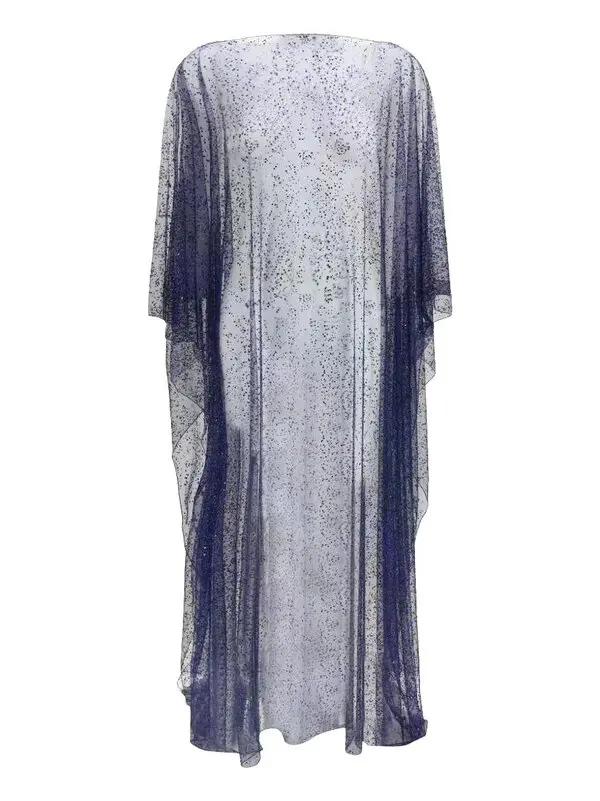 Giorgio Armani Crystal-embellished Poncho - Blue