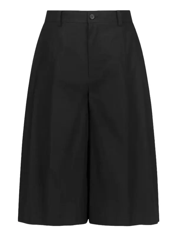 AMOMENTO Wide Bermuda Trousers - Black