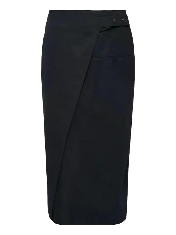CLUB21 Camille Cotton Midi Skirt - Black