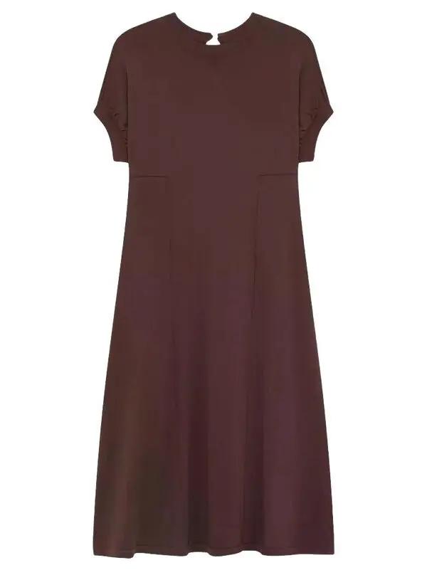 Alpha Studio Short Sleeve Midi Dress - Brown