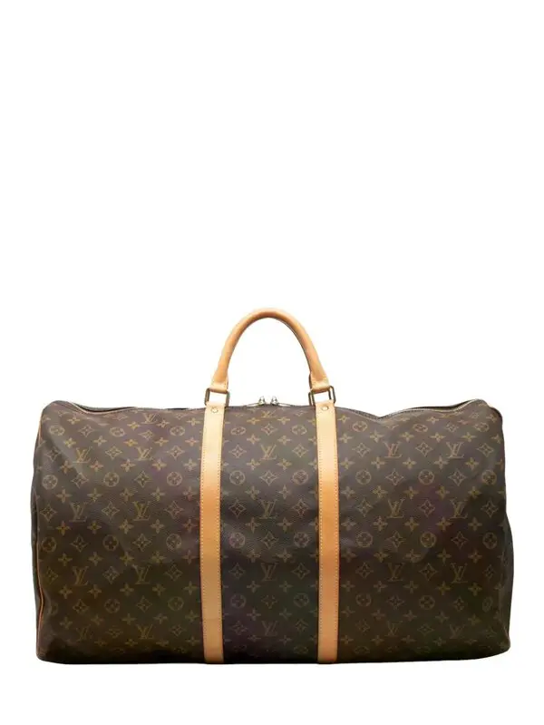 LOUIS VUITTON 2000 Monogram Keepall 60 Travel Bag - Brown