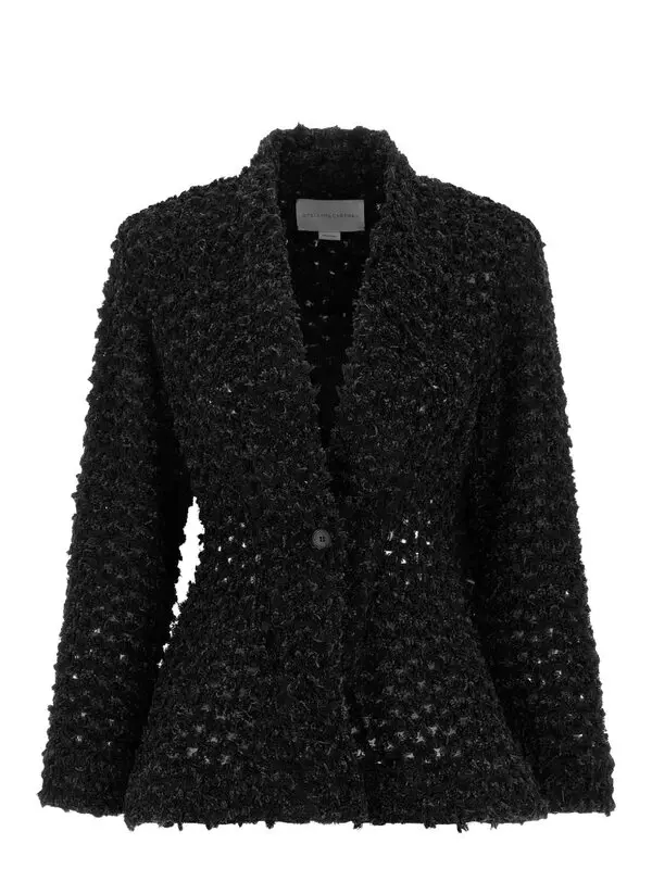 Stella McCartney Lasered Bouclé Cotton Blazer - Black