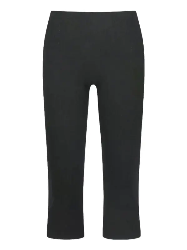 AMOMENTO Knit Capri Trousers - Black