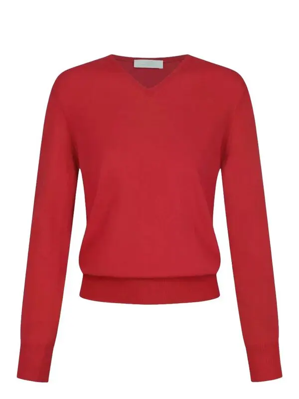 AMOMENTO V-neck Knitwear - Red
