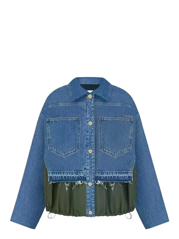 LITKOVSKA Frayed Cropped Jacket - Blue
