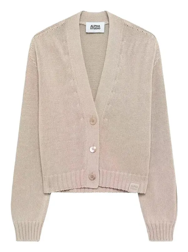 Alpha Studio Cable-knit Button Cardigan - Neutrals