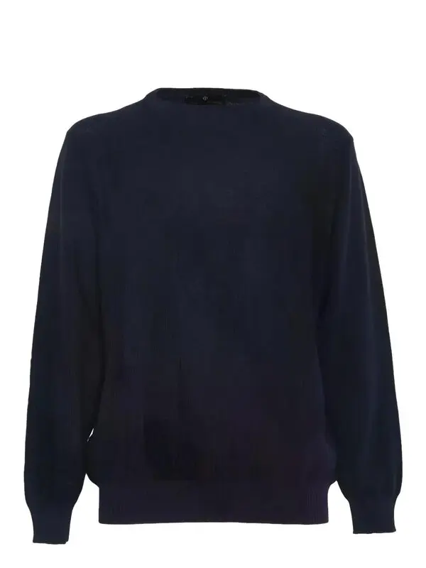 FILIPPO DE LAURENTIIS Crew Neck Cotton Sweater - Blue