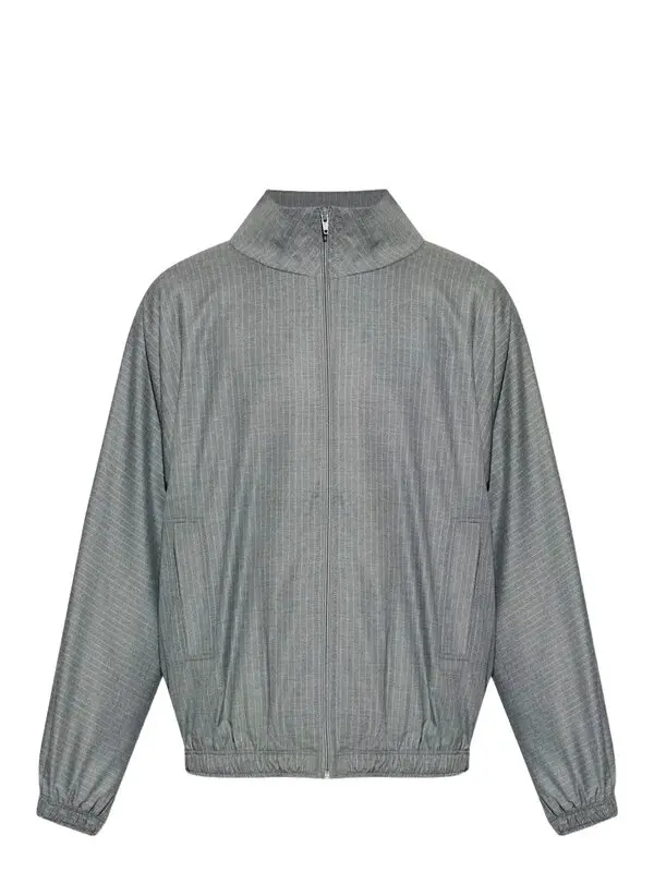 American Vintage Striped Zip-up Jacket - Grey