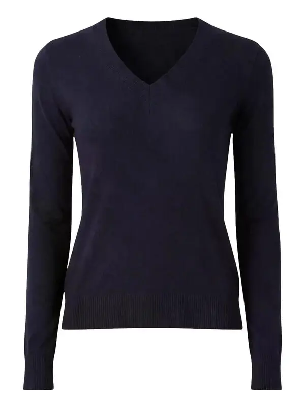 Max Mara V-neck Pullover Sweater - Blue