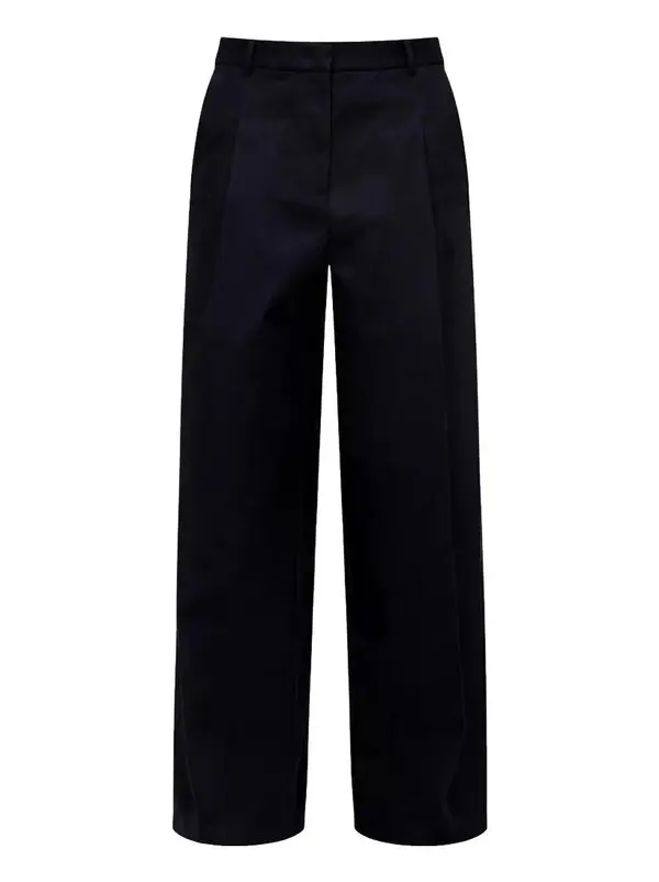 N°21 Pleated Wide Leg Trousers - Blue