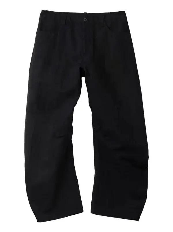 COOR Belt-loop Buttoned Trousers - Black