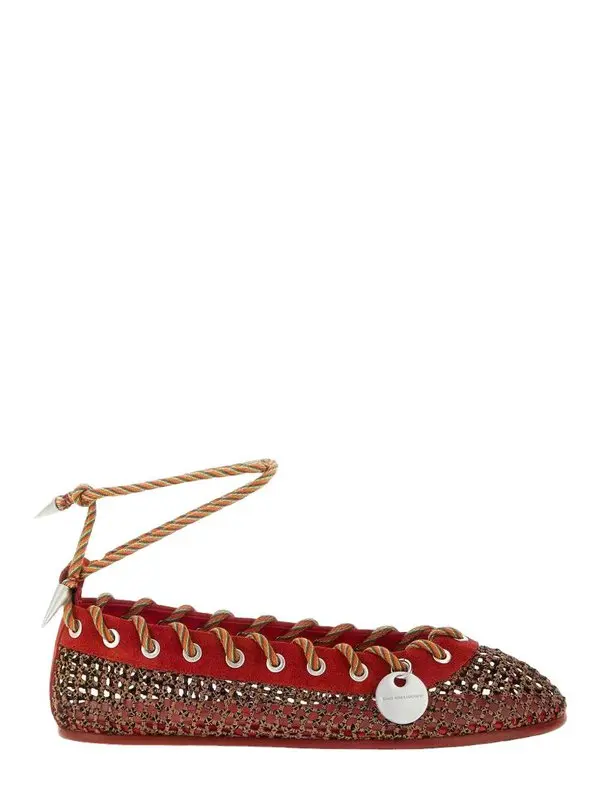 KIKO KOSTADINOV Reticella Tie Ballet Flats - Brown