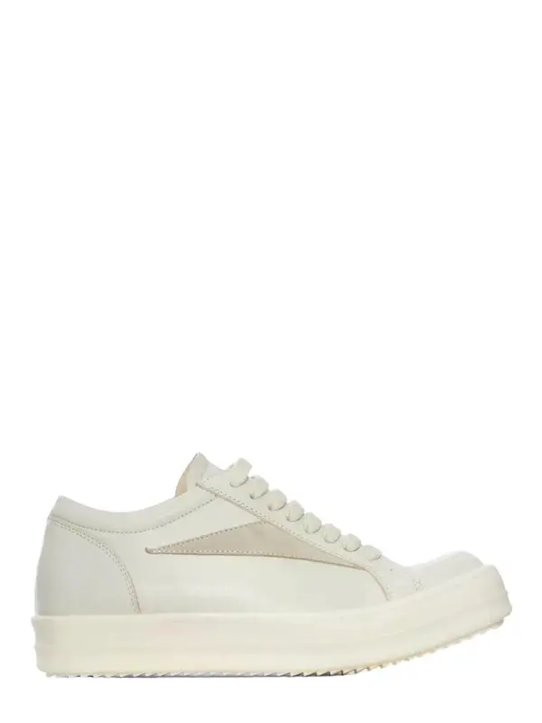 Rick Owens Panelled Leather Sneakers - Neutrals